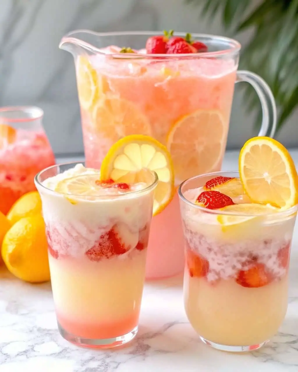 Strawberry Piña Colada Punch (Party Size) | Angelina Recipes