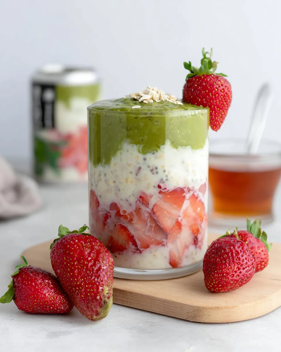 Strawberry Matcha Overnight Oats –1A Energizing Breakfast