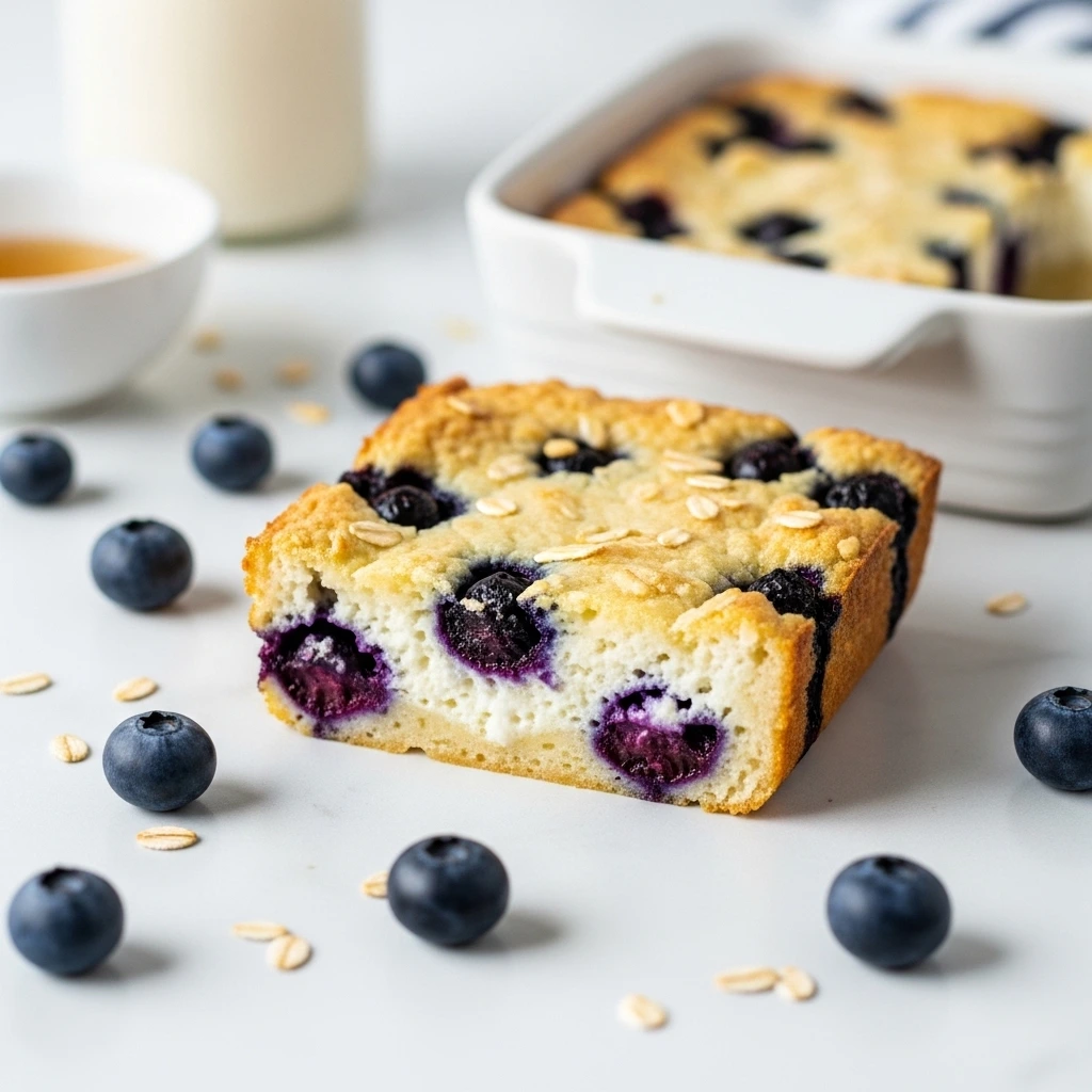Blueberry Cottage Cheese Breakfast Bake Easy 7-Step Recipe