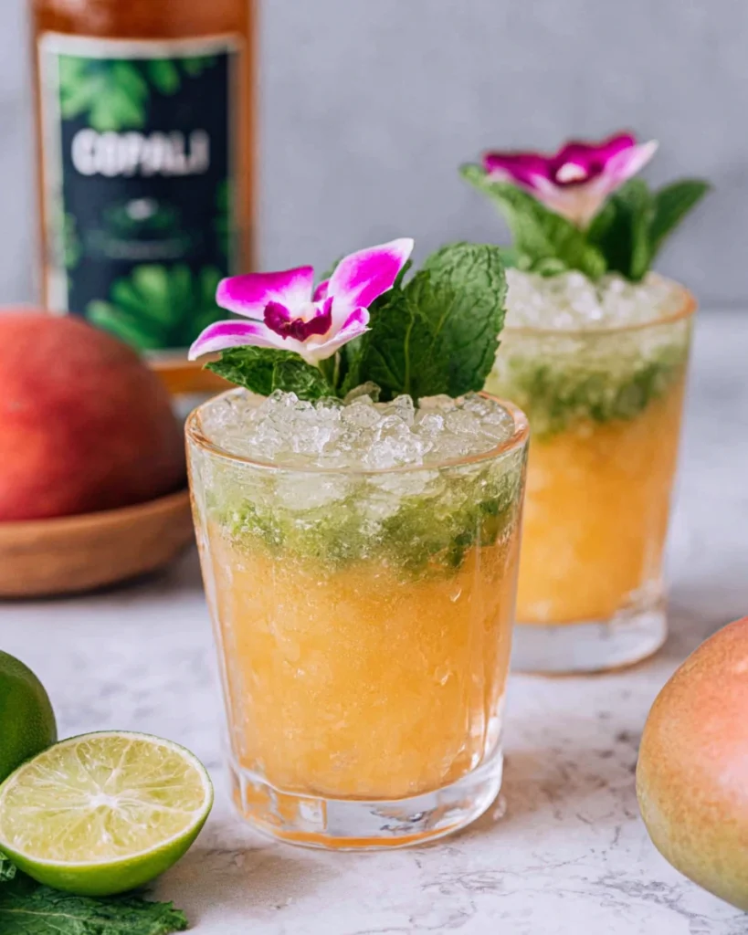 Mango Rum Swizzle, Easy 5-Minute Irresistible Tropical Drink